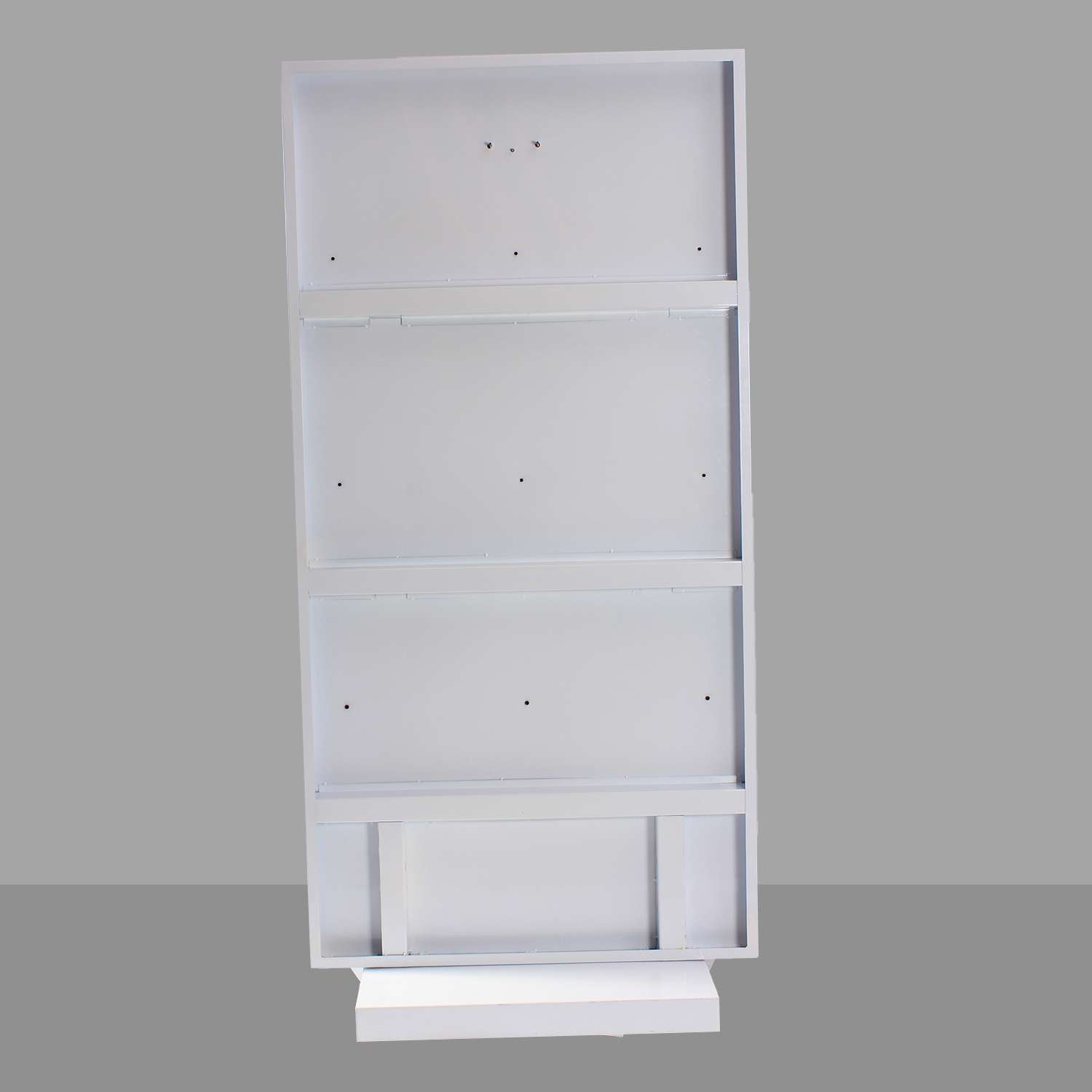 Floor-Standing CRCA Steel Extra Wide Brochure Holder / White / Power ...
