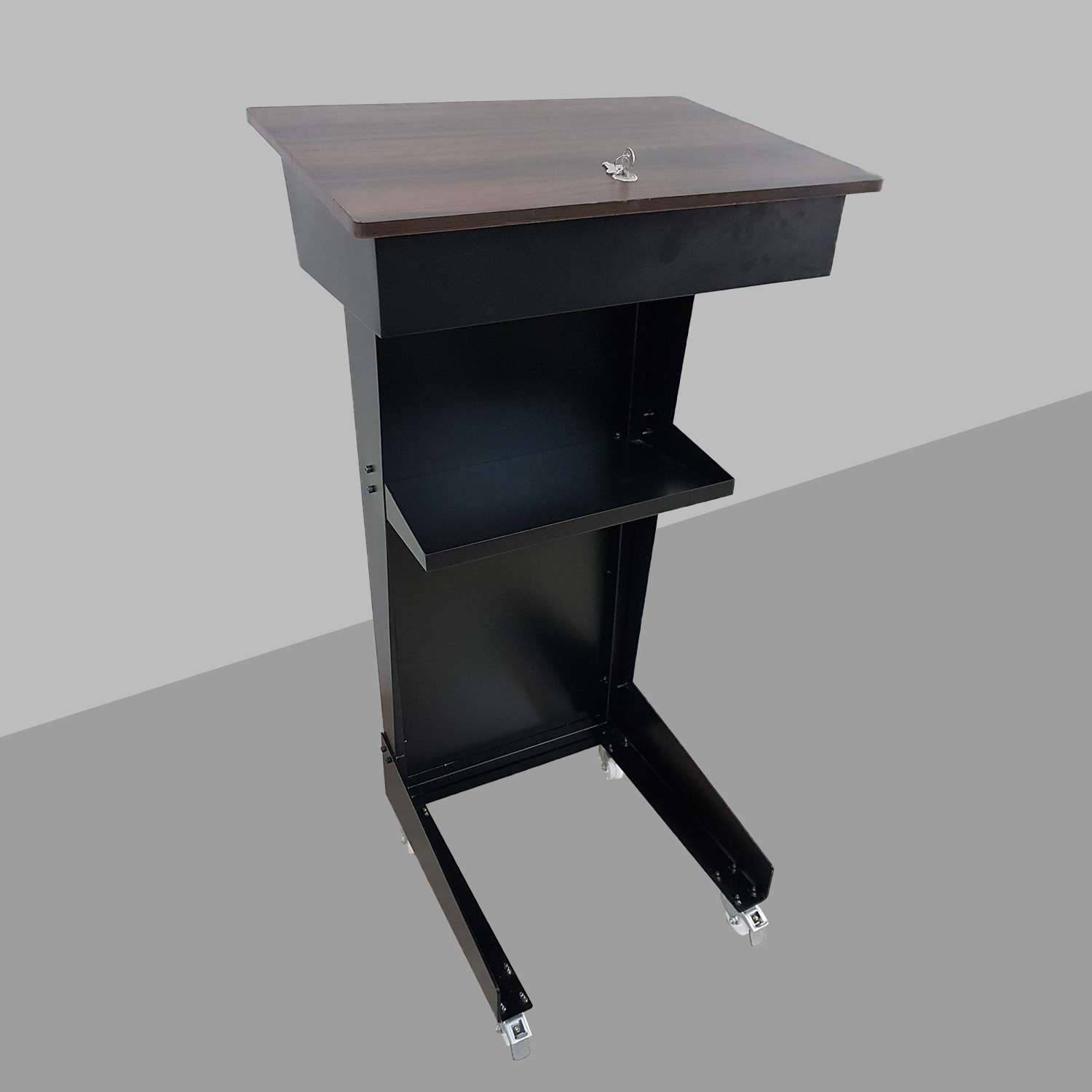 Heavy-Duty Black, Power Coated Podium, Lectern (Lecture Stand) with ...